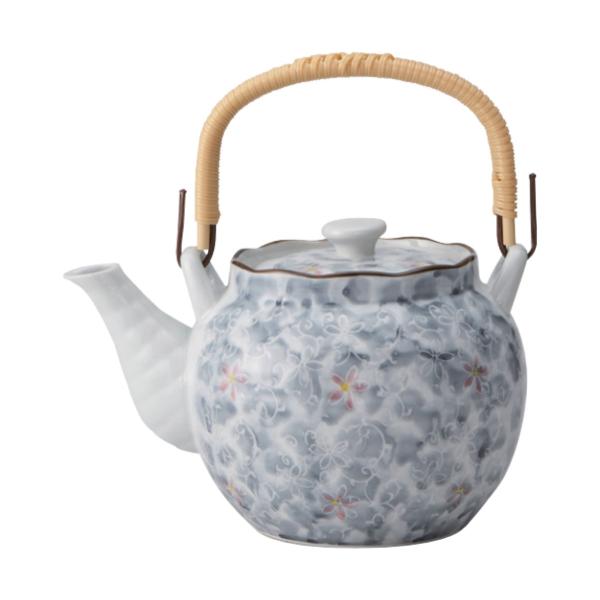 サイズ/約幅21.6×奥行16.5×高さ14cm容量/約1.7L内容量/1個付属品：茶こし材質/本体：磁器取っ手：針金、塩化ビニール樹脂（PVC）茶こし：ステンレス生産国/タイ製食器洗い乾燥機/使用可能電子レンジ/使用不可●淡い色合いと小花...