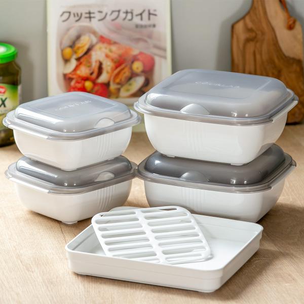 サイズ/ラージカプセル：約幅18.8×奥行16.7×高さ8.9cmスモールカプセル：約幅15.6×奥行13.7×高さ7.2cmスクエアディッシュ：約幅19.9×奥行18×3.2cmヘルシープレート：約幅13×奥行12×高さ1cm容量/ラージ...