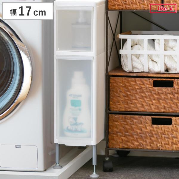 サイズ/アジャスターなし：約幅17×奥行46.5×高さ56.5cmアジャスターあり：約幅18.5×奥行46.5×高さ66.5〜68.5cm重量/約3485g内容量/本体1台、アジャスター4個材質/本体・引出し：ポリプロピレンアジャスター：ス...