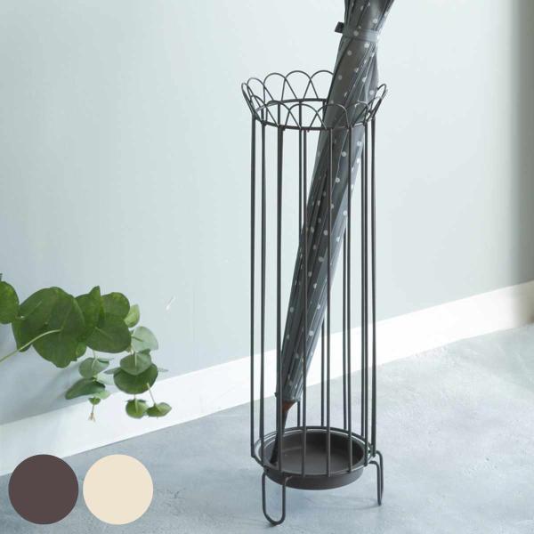 サイズ/約幅16×奥行16×高さ47cm重量/約1kg内容量/1個材質/スチール(粉体塗装)種類/ブラウン、アイボリー生産国/中国製●レトロなデザインが玄関のアクセントになる傘立てです。●スチールのみを使用しているので、風通しが良く、傘を素...