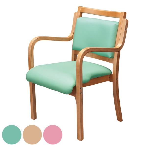 サイズ/約幅51×奥行59.8×高さ79.5cm座面高：約42cm重量/約9kg内容量/1脚材質/フレーム部：積層合板（ウレタン塗装）クッション部：ウレタンフォーム、PVCレザー、成型合板種類/ライトグリーン、ベージュ、ピンクスタッキング/...