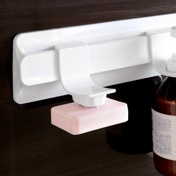 サイズ/約幅4×奥行6.7×高さ6.3cm重量/約30g内容量/1個材質/本体：ABS樹脂、ネオジム磁石金具：ステンレス生産国/日本製耐熱温度/60度耐荷重/130ｇ（吊り下げ石鹸重量）●自分好みにカスタマイズ出来る　ウォールバー専用ソープ...