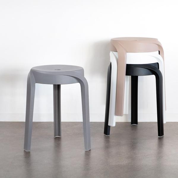 サイズ/約幅35.5×奥行35.5×高さ45.5cm重量/約1.5kg内容量/1脚材質/ポリプロピレン種類/ブラック、グレー、ベージュ、ホワイト原産国/中国スタッキング/可能耐荷重/約80kg組立状態/完成品梱包サイズ/幅40×奥行40×高...