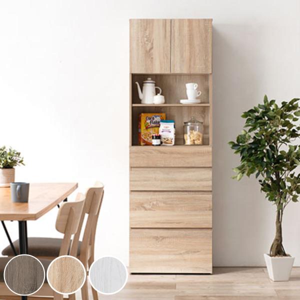 サイズ/約幅59×奥行31×高さ180.5cm材質/プリント紙化粧パーティクルボード種類/グレー、ナチュラル、ホワイトウッド原産国/マレーシアキャスター/付き棚板1枚あたり耐荷重/5kg組立状態/お客様組立品●スマートな見た目と高さを活かし...