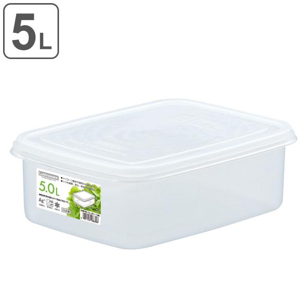 サイズ/約幅22.7×奥行30.6×高さ10.3cm重量/約451g容量/約5L内容量/1個材質/本体：ポリプロピレンフタ：ポリエチレン生産国/日本製スタッキング/可能●抗菌加工・防汚加工で清潔にお使いいただけます。●場所をとる調理器具など...