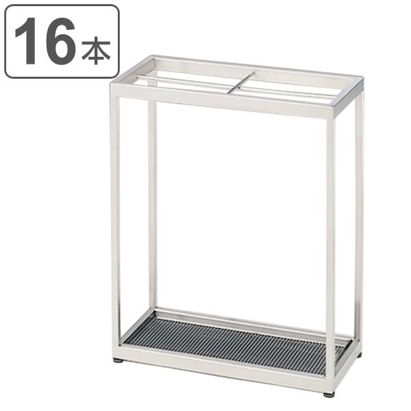 サイズ/約幅40×奥行18×高さ50cm重量/約2.9kg内容量/1台材質/本体：ステンレスヘアライン仕上水受皿：ステンレス生産国/日本製アジャスター/付き●オフィスや店舗におすすめの傘立てです。●奥行き18cmのスリムタイプなので、エント...