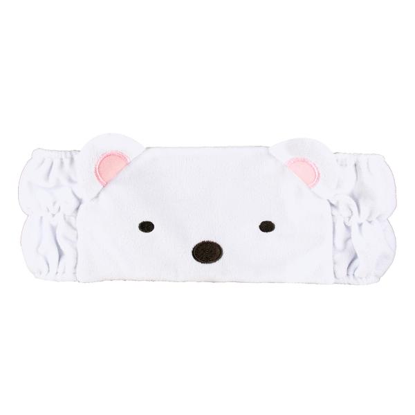 サイズ/約高さ9cm直径：約23.5cm内容量/1個材質/ポリエステル●しろくまの可愛いヘアバンドです。●飛び出たお耳がアクセントになっています。●柔らかくて伸縮性があります。●バンド幅が約9cmある太めのサイズです。●洗顔やメイク時など髪...