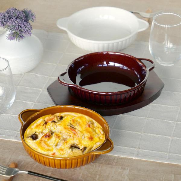 サイズ/約奥行20.2×高さ4cm直径：約16.4cm取っ手含む重量/約291g容量/約550ml内容量/1個材質/耐熱陶器（萬古焼）種類/ホワイト、ブラウン、ロッキン生産国/日本製食器洗い乾燥機/使用可能電子レンジ/使用可能オーブン/使用...