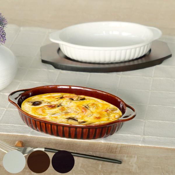 サイズ/約幅21.2×奥行13×高さ4cm取っ手含む重量/約282g容量/約400ml内容量/1個材質/耐熱陶器（萬古焼）種類/ホワイト、ブラウン、ロッキン生産国/日本製食器洗い乾燥機/使用可能電子レンジ/使用可能オーブン/使用可能●味わい...