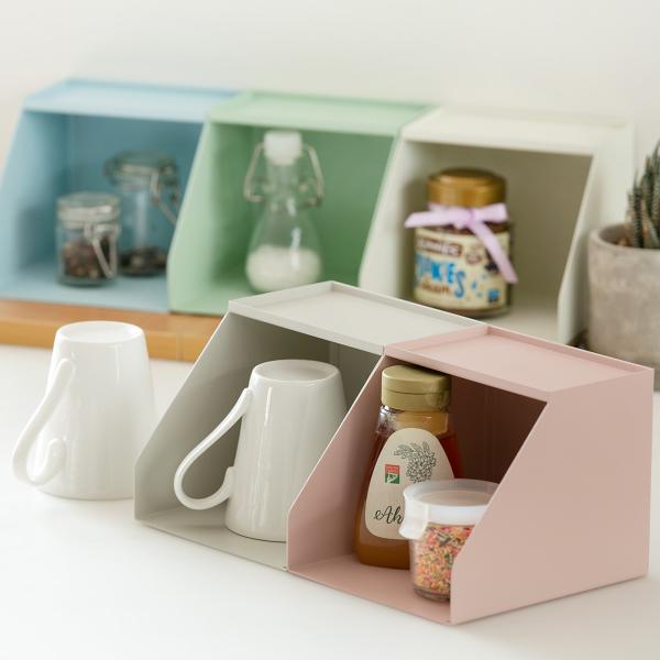 サイズ/約幅14×奥行16×高さ12.8cm重量/約710g内容量/1個材質/本体：スチール（エポキシ樹脂粉体塗装）保護クッション：シリコン種類/ペールグリーン、ペールピンク、クリームホワイト、ペールブルー、グレージュ生産国/中国製●キッチ...