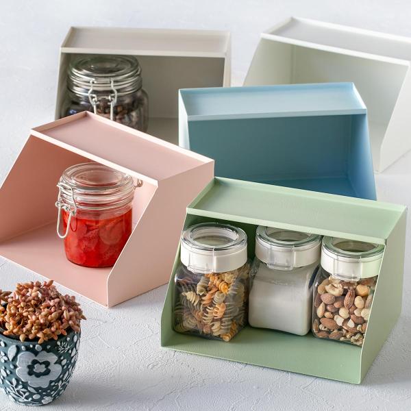 サイズ/約幅21.2×奥行16×高さ12.8cm重量/約900g内容量/1個材質/本体：スチール（エポキシ樹脂粉体塗装）保護クッション：シリコン種類/ペールグリーン、ペールピンク、クリームホワイト、ペールブルー、グレージュ生産国/中国製●キ...