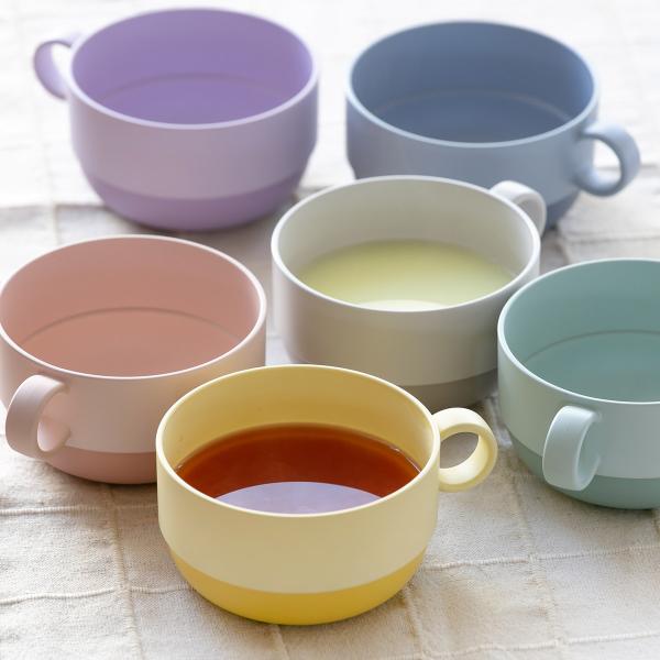 サイズ/約高さ7.2cm直径：約11.5cm容量/約410ml内容量/1個材質/PET、ABS樹脂種類/ピンク、イエロー、グリーン、ネイビー、パープル、グレー生産国/日本製食器洗い乾燥機/使用可能電子レンジ/使用可能●シックなベイクドカラー...