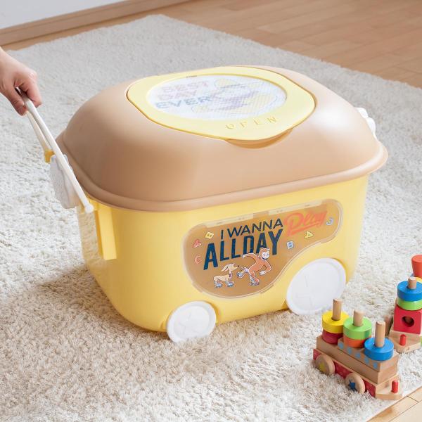 サイズ/内寸：約幅42.5×奥行38.5×高さ28cmフタセット時：約幅58×奥行45×高さ38cm重量/約2.3kg容量/約50L内容量/1個材質/ポリプロピレン原産国/日本●外から覗ける特別なおもちゃ箱●たっぷり入る大容量●小さな収納ス...