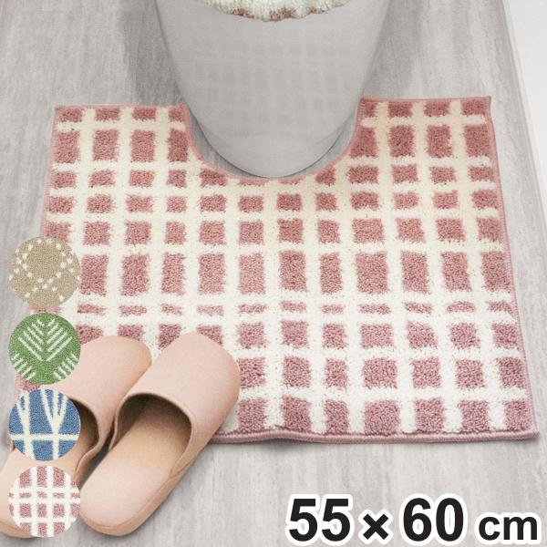 サイズ/約横60×縦55cm内容量/1枚材質/パイル部：ポリエステル100％種類/ピンク、ブルー、グリーン、ベージュ生産国/中国製洗濯/洗濯機使用可能（ドラム式不可）滑り止め/加工あり●ナチュラルな北欧風デザインのトイレマットです。●約55...