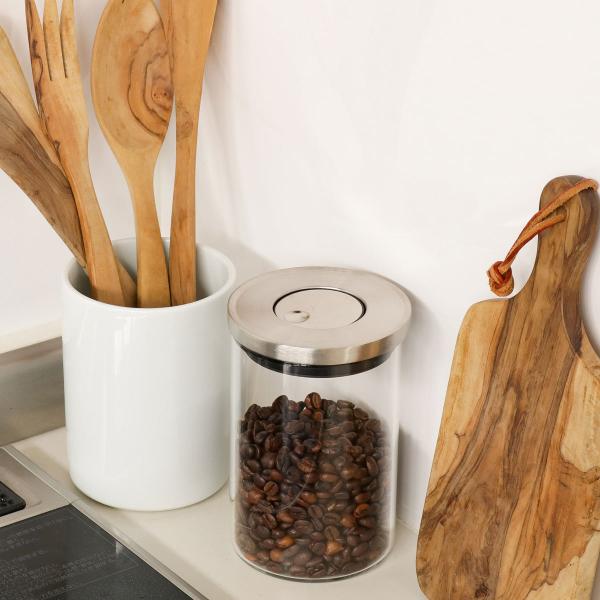 サイズ/約幅10×奥行10×高さ15cm内容量/1個材質/耐熱ガラス、ステンレス、ポリプロピレン、シリコーンゴム生産国/中国製パーツ別耐熱温度/ポリプロピレン：100度、シリコーンゴム：200度食器洗い乾燥機/使用可能●スタイリッシュに整理...