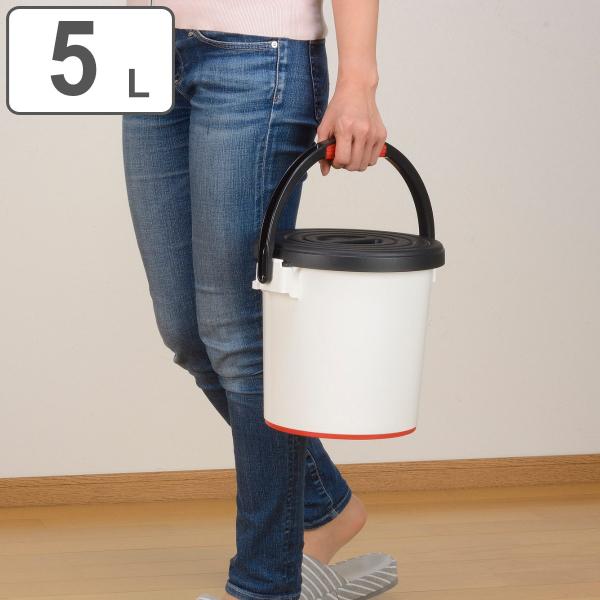 サイズ/約幅27.4×奥行24.8×高さ23.4cm内容量/1個材質/本体：ポリプロピレン脚ゴム、グリップ：EVA樹脂種類/ホワイト、ブルー生産国/日本製耐荷重/約100kg●お掃除、お洗濯、アウトドアなど、様々な使い方ができるふた付きバケ...
