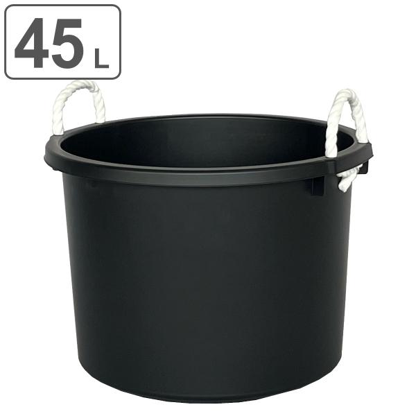 サイズ/約高さ34.8cm直径：約48.7cm重量/約1.32kg容量/約45L内容量/1個材質/ポリプロピレンカラー/ブラック生産国/日本製●野菜洗い、飲料水の冷却など、様々な用途で使用できるタライ45Lです。●アウトドアグッズ・ガーデニ...