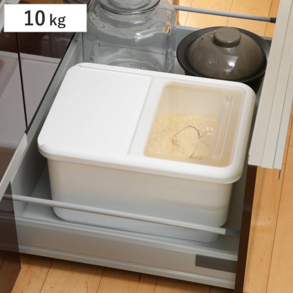 サイズ/約幅28×奥行38×高さ19.5cm容量/約12L計量カップ：約180ml内容量/1個付属品：1合カップ材質/本体・フタ：ポリプロピレンスライド扉・計量カップ：ポリスチレン生産国/日本製パーツ別耐熱温度/本体・フタ：100度、スライ...