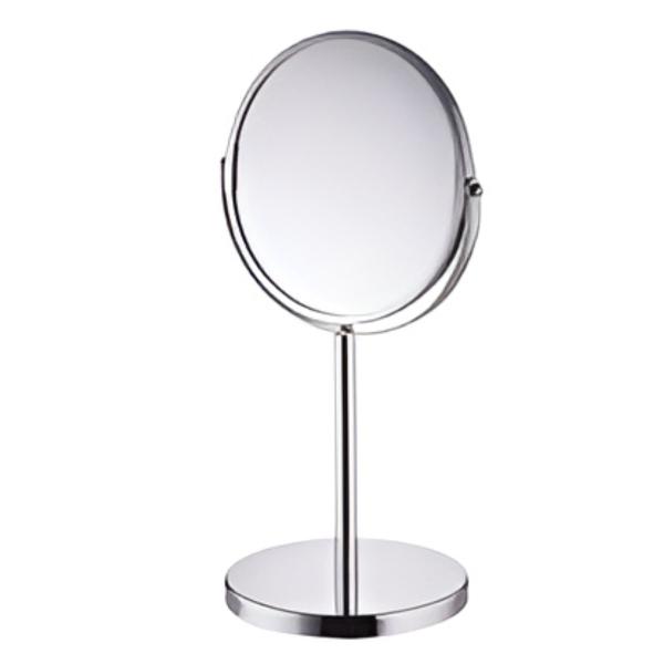 サイズ/約幅18.7×奥行15×高さ34.4cm内容量/1台材質/スチールクロムメッキ、ガラス●デザインがシンプルで使いやすく、どんなお部屋にも合わせやすいです。●ミラーの角度を変えることができるので便利です。角度調節 おしゃれ シンプル ...