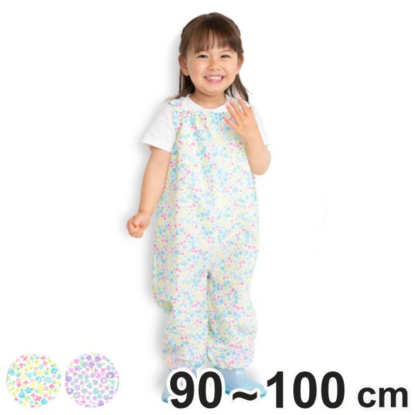 サイズ/対応身長：90〜100cm股上49cm、股下28cm、身巾：45cm内容量/1着付属品：収納袋材質/ポリエステル100％種類/ブルー、パープル●小花柄がキュートな撥水加工生地のプレイウェアです。●90〜100cmサイズです。●服の上...