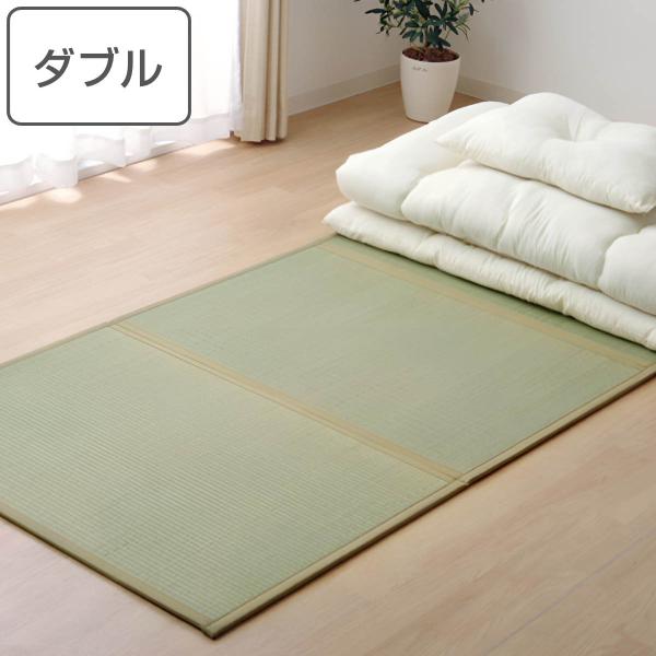 サイズ/約横140×縦210cm内容量/1枚材質/表地：い草裏地：ポリエステル100％（不織布）生産国/日本製洗濯/不可寝具のサイズ/ダブル●フローリングでも気軽に布団が敷ける　ダブル●耐久性・弾力性に優れた国産のい草を使用●い草の吸湿力で...