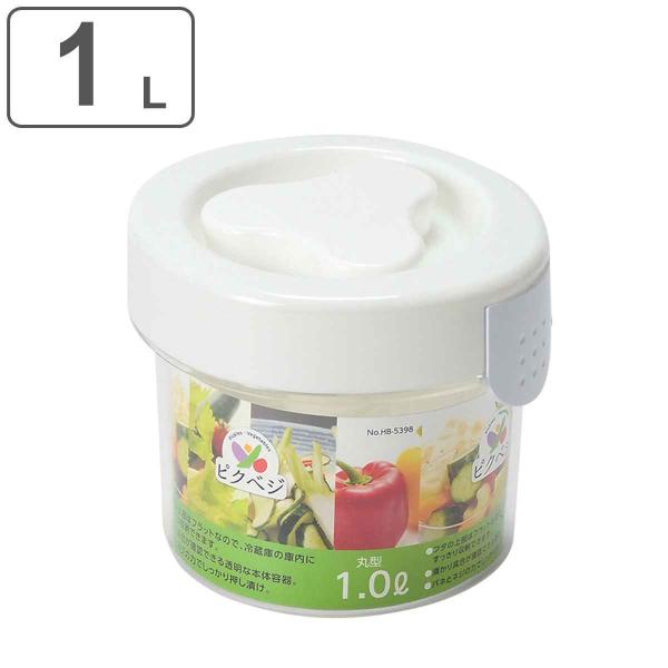 サイズ/約幅14.5×奥行13×高さ12.5cm重量/約288g容量/約1L内容量/1個材質/容器・蓋：ポリスチレンつまみ・軸・押し板：ポリプロピレンフック：AS樹脂バネ：ステンレス鋼生産国/日本製パーツ別耐熱温度/容器・蓋：70度、つまみ...