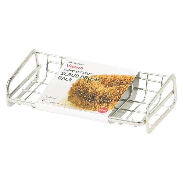 サイズ/約幅20×奥行10.5×高さ5cm重量/約169g内容量/1個材質/本体：ステンレス鋼吸着盤：塩化ビニル生産国/中国製耐荷重/約500g●たわしやスポンジなどを収納しておけるたわし入れです。●吸盤でシンク周りの壁面に簡単に設置できま...