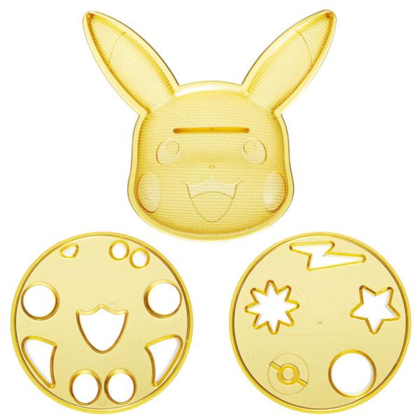 サイズ/【ごはん型】約幅13.3×奥行14.3×高さ4.9cm【抜き型】約直径10.1×高さ1.8cm内容量/1個材質/飽和ポリエステル生産国/日本製耐熱温度/100度耐冷温度/-20度食器洗い乾燥機/使用可能●ピカチュウの立体的なご飯抜き...