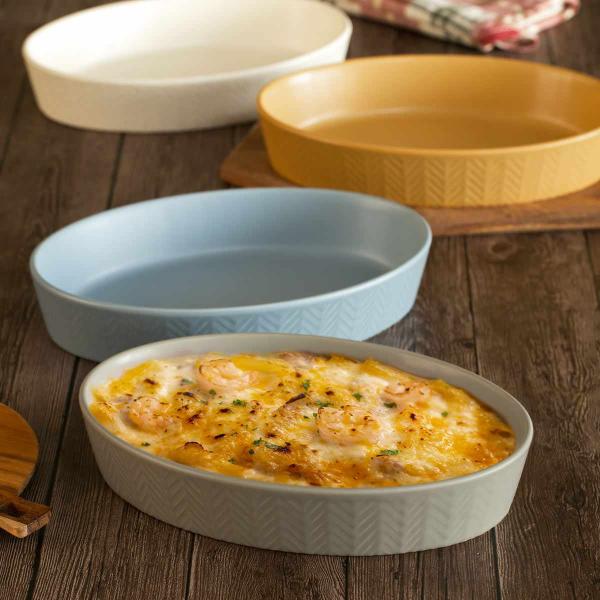 サイズ/約幅24.5×奥行17.5×高さ4.5cm内容量/1個材質/陶器種類/ウォームグレー、アイボリー、イエロー、ブルーグレー生産国/日本製食器洗い乾燥機/使用不可電子レンジ/使用可能オーブン/使用可能熱源/ガス火専用●温かい雰囲気を演出...