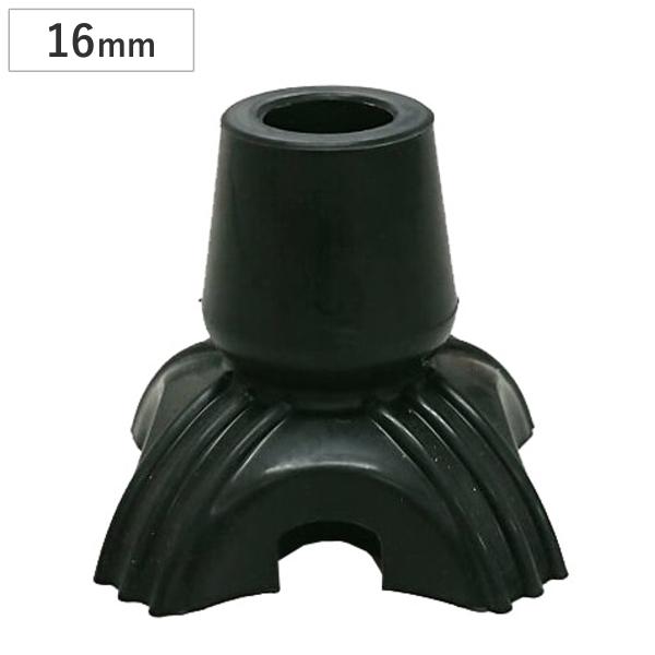 サイズ/約幅6.6×奥行6.6×高さ6cm対応シャフトサイズ：直径16mm重量/約88g内容量/1個材質/合成ゴム生産国/台湾製●直径16mmのシャフト用の替えゴム「4点DXミニ」です。●杖先のゴムが摩耗した時に交換できます。●接地面が広く...