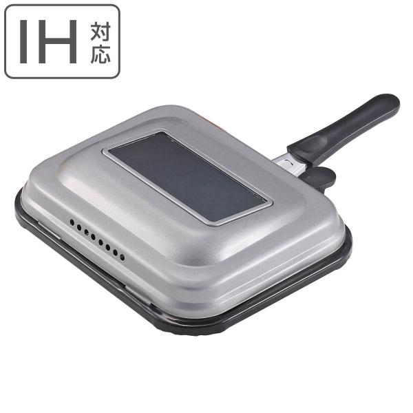 サイズ/約幅27.5×奥行38×高さ7cm収納時のサイズ：幅27.5×奥行24×高さ7(cm)重量/約1155g内容量/1個材質/本体：鉄（ほうろう）、網・ふた：鉄（シリコーン樹脂塗装〈ふっ素樹脂含有〉）、ガラス蓋：強化ガラス製器具（全面物...