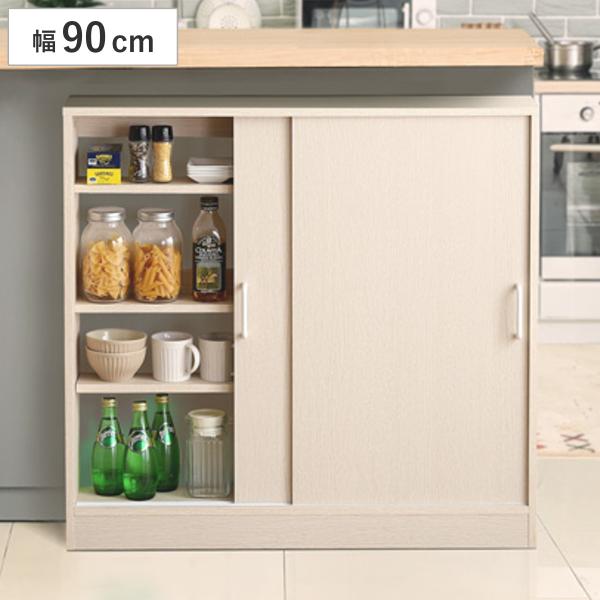 サイズ/約幅90.2×奥行16.1×高さ85cm重量/約15.6kg内容量/1台付属品：棚板2枚材質/プリント紙化粧繊維板耐荷重/底板：3kg天板耐荷重/5kg棚板1枚あたり耐荷重/3kg組立状態/お客様組立品梱包サイズ/幅95×奥行50×...