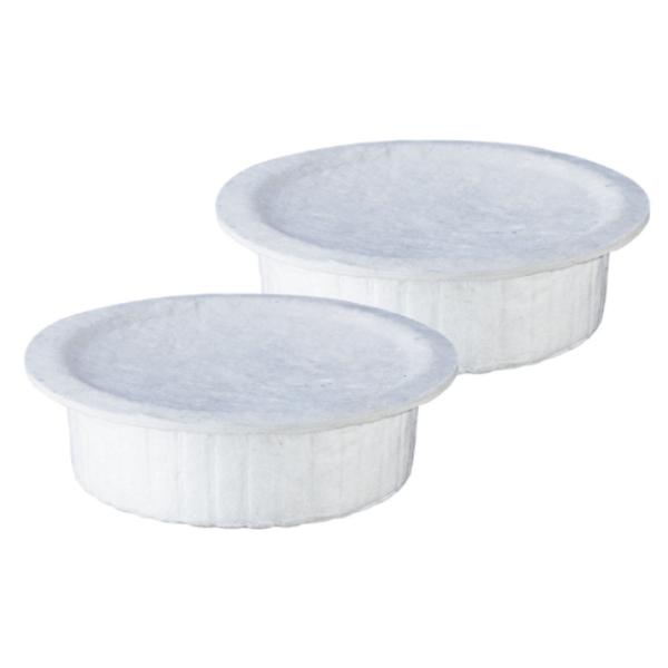 サイズ/約高さ4cm直径：約9.33cm内容量/カートリッジ2個入材質/パルプ、レーヨン、活性炭繊維、ケイ酸マグネシウム生産国/中国製耐熱温度/100度●「トルネオ Wクリーナーろ過オイルポット1.0L(品番:S-26)」専用の取り替え用カ...