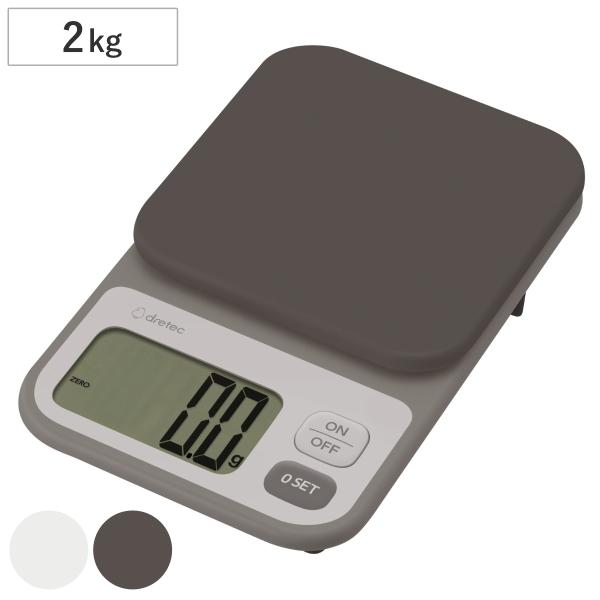 サイズ/約幅11×奥行17.5×高さ3.1cm画面サイズ：約縦3.5×横6cm重量/約245g材質/ABS種類/ホワイト、ブラウン原産国/中国●大画面表示で見やすく、大きなボタンで計量も操作も簡単です。●最大2kgまで、300gまでは0.1...
