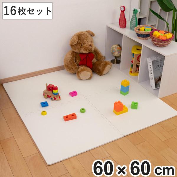 サイズ/約横57×縦57cm厚さ：約1cm内容量/16枚（4枚×4セット）材質/ポリエチレン種類/ホワイト、ブラウン生産国/ベトナム製床暖房/ホットカーペット/対応滑り止め/加工あり●ノンスリップ加工でズレにくいジョイントマットです。●ズレ...