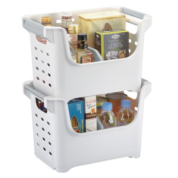 サイズ/約幅38×奥行25×高さ24.5cm重量/約0.63kg内容量/1個材質/ポリプロピレン生産国/日本製パーツ別耐熱温度/本体:100度耐荷重/約10kg●積み重ね可能な仕切り付きバスケットです。●バスケット前方は物が取り出しやすい形...