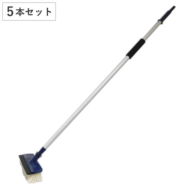 サイズ/約幅23×奥行10×高さ143cm内容量/5本セット材質/PET、合成ゴム、ポリプロピレン、スチール、EVA生産国/中国製●ホースに直接つないで掃除ができるデッキブラシです。●長時間のお掃除でも疲れにくい143cmのロングサイズです...