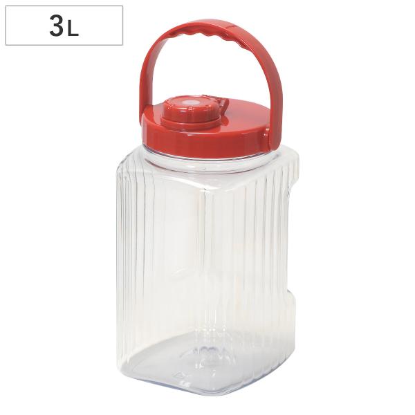 サイズ/約奥行13×高さ24cmハンドル含まない幅 約14.5cm重量/約417g容量/約3L内容量/1個材質/本体：PET樹脂蓋・キャップ・ハンドル：ポリプロピレンパッキン・調整弁：シリコーンゴム生産国/日本製パーツ別耐熱温度/本体：60...