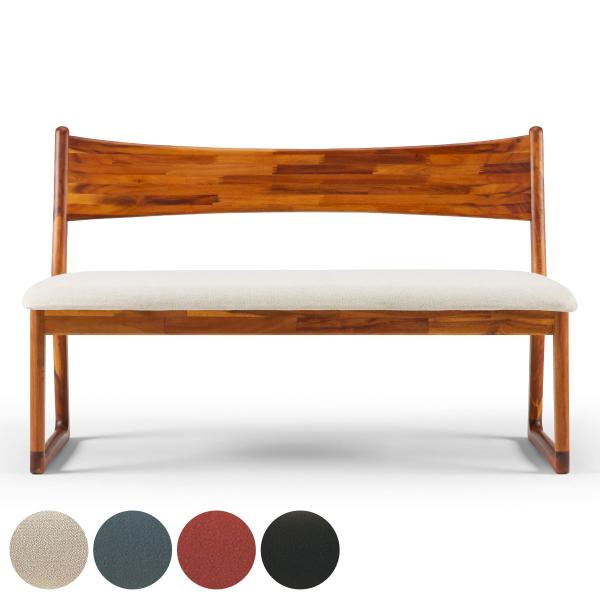 サイズ/約幅118.5×奥行50.5×高さ71.5cm座面高：約40cm内容量/1台材質/アカシアマンギウム無垢材、荏胡麻オイル塗装（国産天然オイル）張り材：ポリエステル（撥水加工）種類/ベージュ、ブルー、レッド、グレー生産国/ベトナム製組...