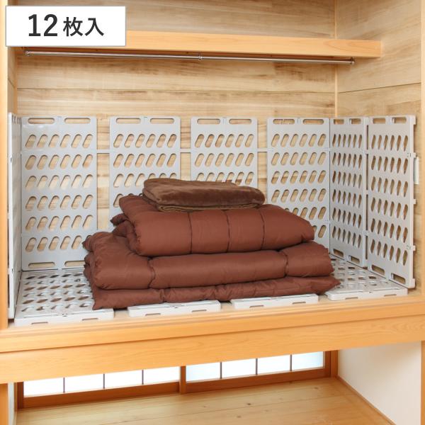 サイズ/約幅36×奥行75×高さ2.5cm内容量/12枚（2枚×6セット）材質/ポリプロピレン生産国/日本製●ふとんや衣類を、湿気や結露からガードする押し入れ用の立体すのこ12枚です。●付属のジョイント部品を使用すれば、スペースに合わせて複...