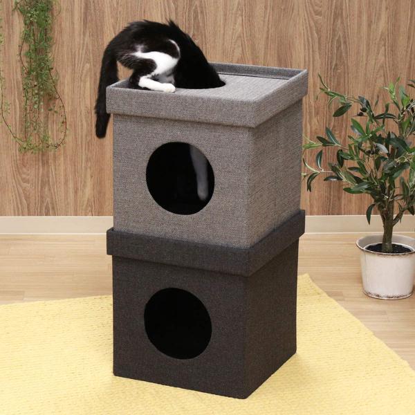 サイズ/約幅37.5×奥行37.5×高さ74cm折りたたみ時（1段あたり）：約幅37.5×奥行37.5×高さ7.5cm重量/約5.5kg内容量/1個材質/MDF、ポリエステル種類/グレー×ブラック、ブルー×ブラウン、レッド×イエロー耐荷重/...