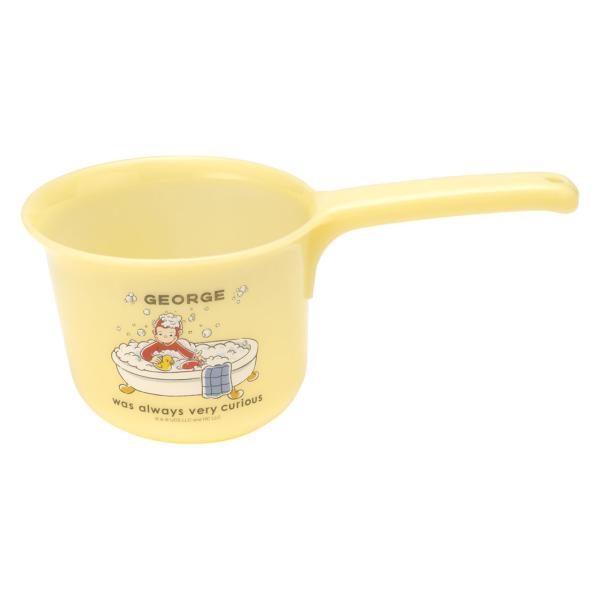 サイズ/約幅25.5×奥行14×高さ10.5cm（持ち手含む）内容量/1個材質/ポリプロピレン生産国/中国製耐熱温度/90度●毎日のお風呂が楽しくなるおさるのジョージが描かれた片手おけです。●小振りなサイズで、お子様でも持ちやすいです。●フ...