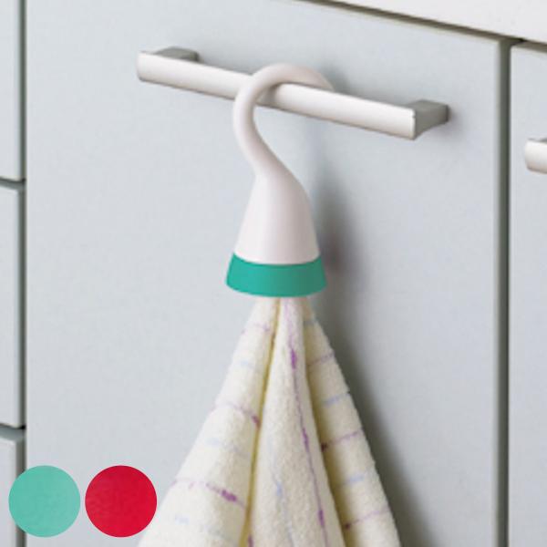 サイズ/約幅5.5×奥行5×高さ11cm内容量/1個種類/エメラルドグリーン、ルビーレッド●いつでも、どこにでも掛けられる、押し込み式のタオルフックです。●タオルを下から押し込んで使うタイプなので、簡単に着脱可能です。●シンク下の戸にかけた...