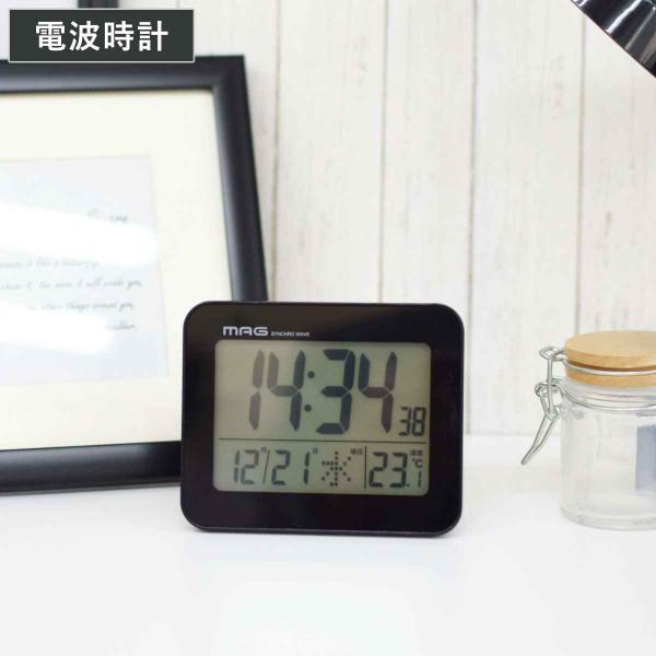 サイズ/約幅9.8×奥行3.8×高さ8cm重量/約110g内容量/本体付属品：取扱説明書、保証書材質/プラスチック、ガラス生産国/中国製●コンパクトながらも画面が大きくて見やすいデジタル電波時計です。●タッチセンサー式ライト機能で暗い場所で...