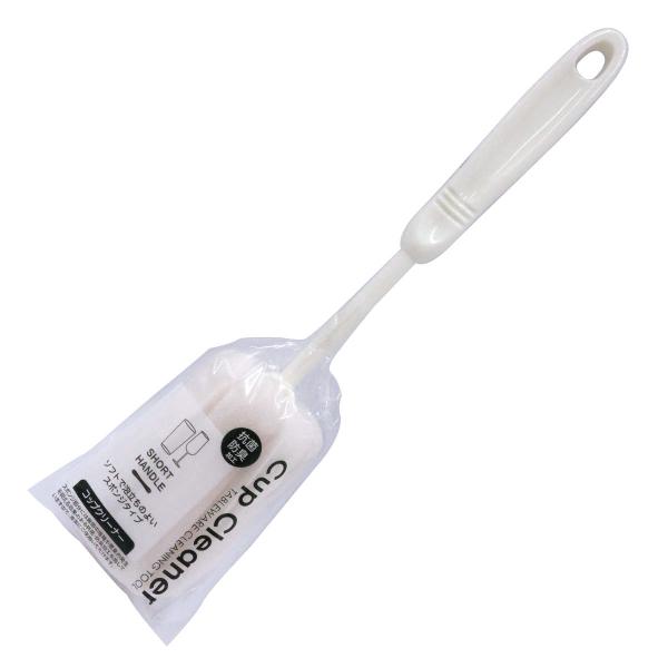 サイズ/約幅5×奥行5×高さ25cm重量/約18g内容量/1個材質/頭部：ポリウレタンフォーム柄：ポリプロピレン生産国/中国製●ソフトで泡立ちのよいスポンジタイプのコップクリーナーです。●スポンジ部は抗菌・防臭加工で菌の繁殖を抑え、清潔に使...