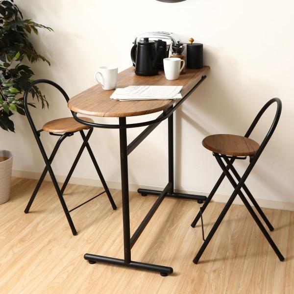 サイズ/テーブル：約幅110×奥行47×高さ86.5cmチェア：約幅38.5×奥行46×高さ80cm座面高：58cm内容量/テーブル1台チェア2脚材質/テーブル天板・チェア座面：合成樹脂化粧繊維板テーブルフレーム・チェアフレーム：鋼（エポキ...