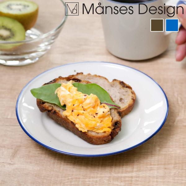 サイズ/約高さ2.3cm直径：約16cm内容量/1枚材質/磁器種類/ブラウン、ブルー生産国/スリランカ製食器洗い乾燥機/使用可能電子レンジ/使用可能オーブン/使用可能●素地のランダムな黒点とハンドペイントで色付けされた縁が特徴的なプレートで...