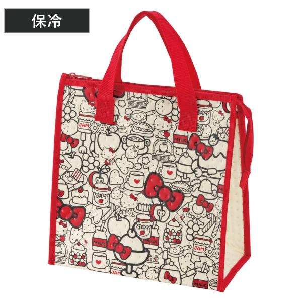 サイズ/約幅26.5×奥行12×高さ27.5cm重量/約85g内容量/1個材質/表地・不織布：ポリプロピレン裏地：アルミ蒸着フィルム持ち手・パイピング：ポリプロピレン生産国/中国製●キティちゃんの保冷バッグです。●マチ幅が約12cmで少し大...