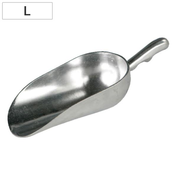 サイズ/約横9.7×縦26cm内容量/1個材質/アルミニウム生産国/中国製●アルミ製スクープ　Lサイズです。●手に馴染みやすく握りやすい仕様になっています。●たっぷりすくえる深型形状です。●シンプルで飽きがこない使いやすいデザインです。おし...