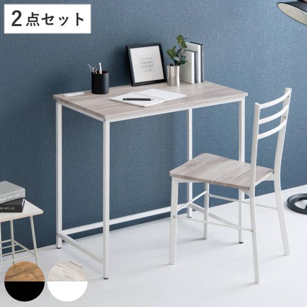 サイズ/デスク：約幅80×奥行45×高さ72cmチェア：約幅38.5×奥行45×高さ79.5cm、座面高 約42cm内容量/デスク：1台チェア：1脚材質/合成樹脂化粧繊維板（塩化ビニル樹脂）、スチール種類/ブラウン、ホワイト生産国/中国製ア...